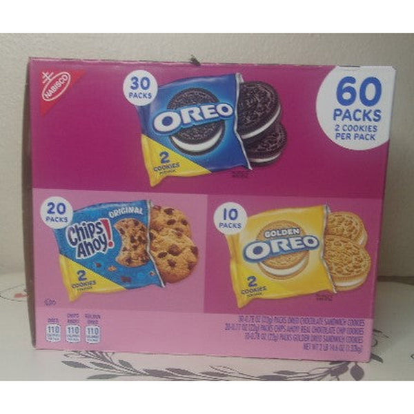 Nabisco Sweet Treats Variety Pack, OREO & CHIPS AHOY! Cookies, 60 pk ...